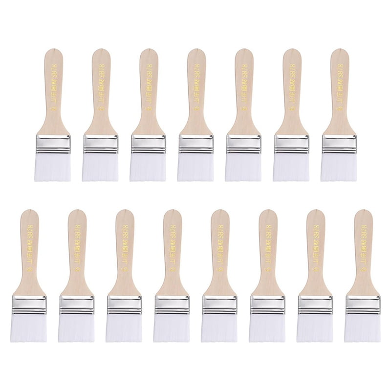 15pcs Paint Brushes Paint Brush Nylon Flat Wall Paint Brush Soft ...