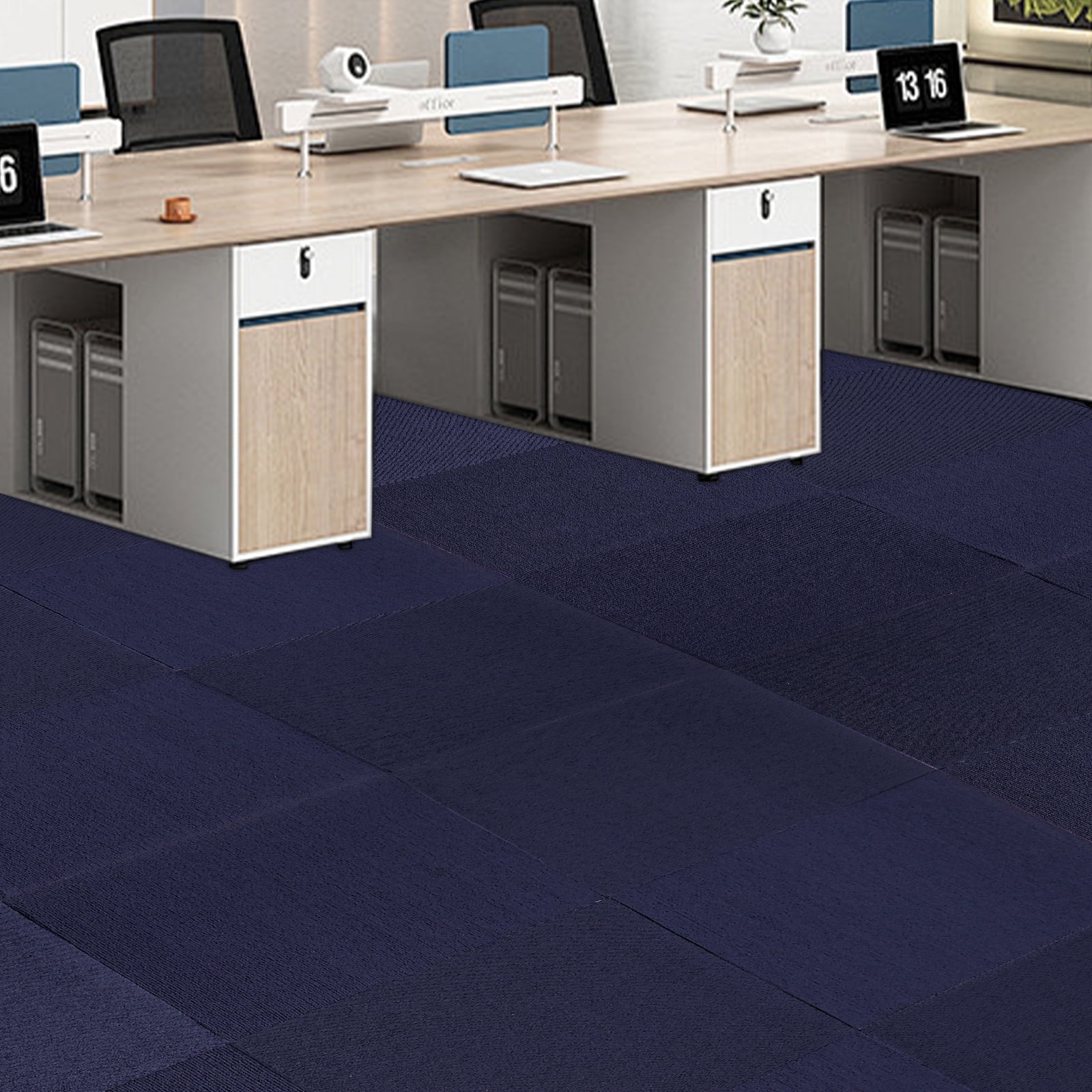 15pcs Peel and Stick Carpet Tiles, Carpet Squares for Basement Mute Pad ...