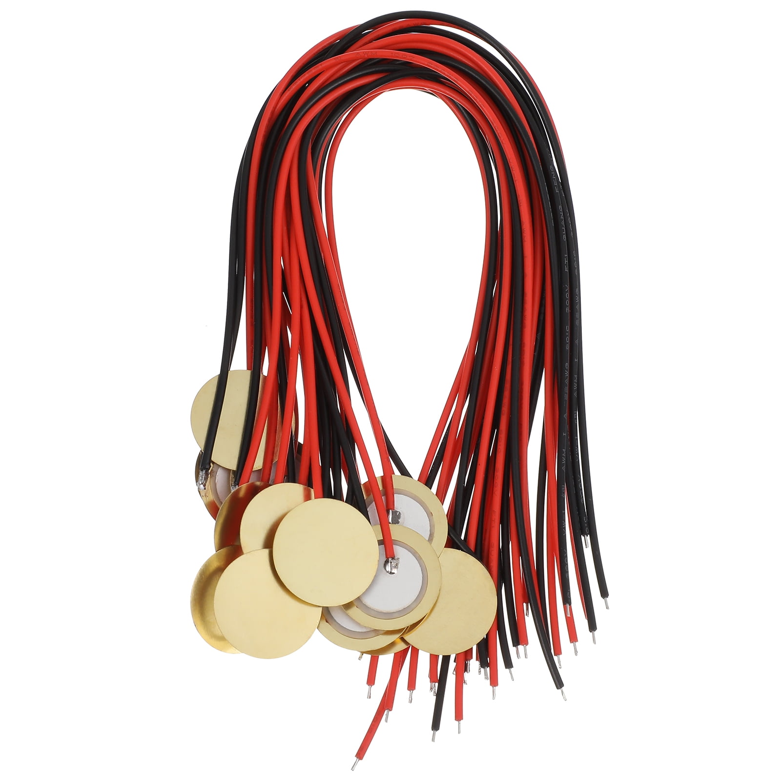 SEWOART Piezoelectric Transducer Brass 15Pcs 10.5In Cable Length ...