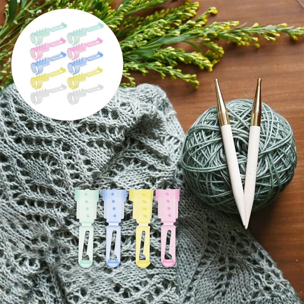 15pcs Plastic Crochet Tension Rings Finger Loop Yarn Holder Knitting ...