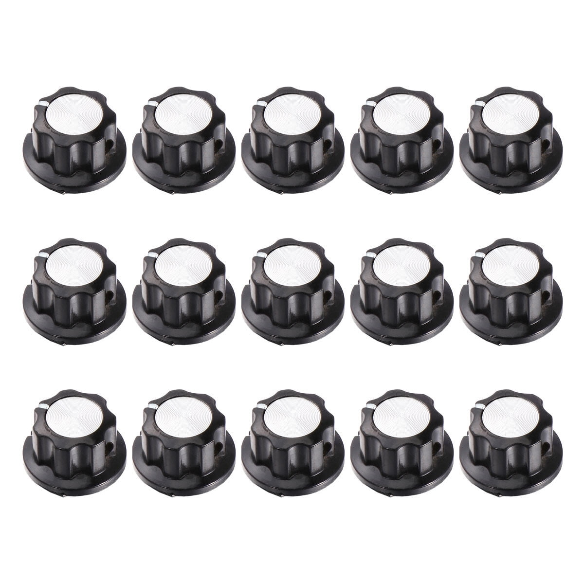 15pcs Potentiometer Knob Kit Rotary Switch Knobs Caps Kit Knurled Shaft ...