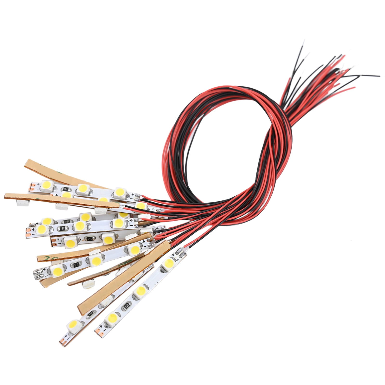 15pcs Pre Wired White Strip Led SMD LED Light Self-adhesive Flexible 12 ...