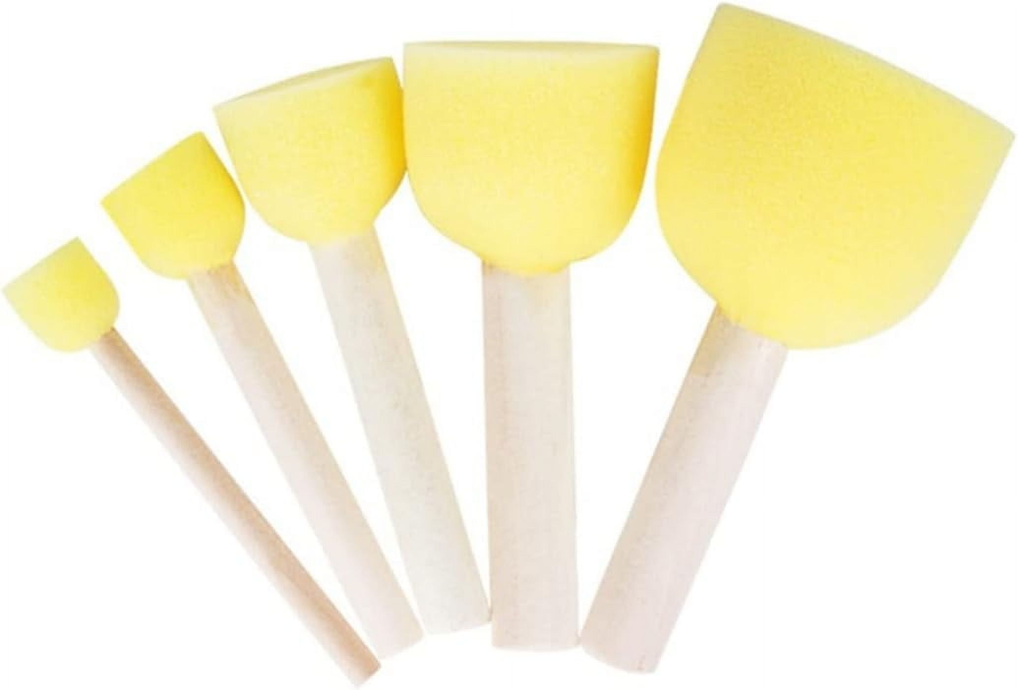 15pcs Round Sponge Tool Drawing Set Stencil Foam Brush Round Foam Paint Brush Sponge Paint Brush ...