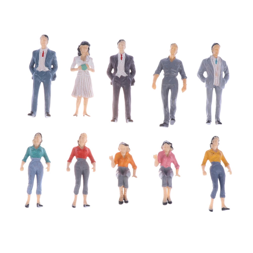 Miniature Painted People Figures for Decoration Assorted Color 15pcs ...