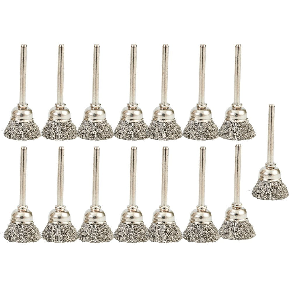 15pcs/Set Steel Brush Wire Wheel Brushes Die Grinder Rotary Tool ...