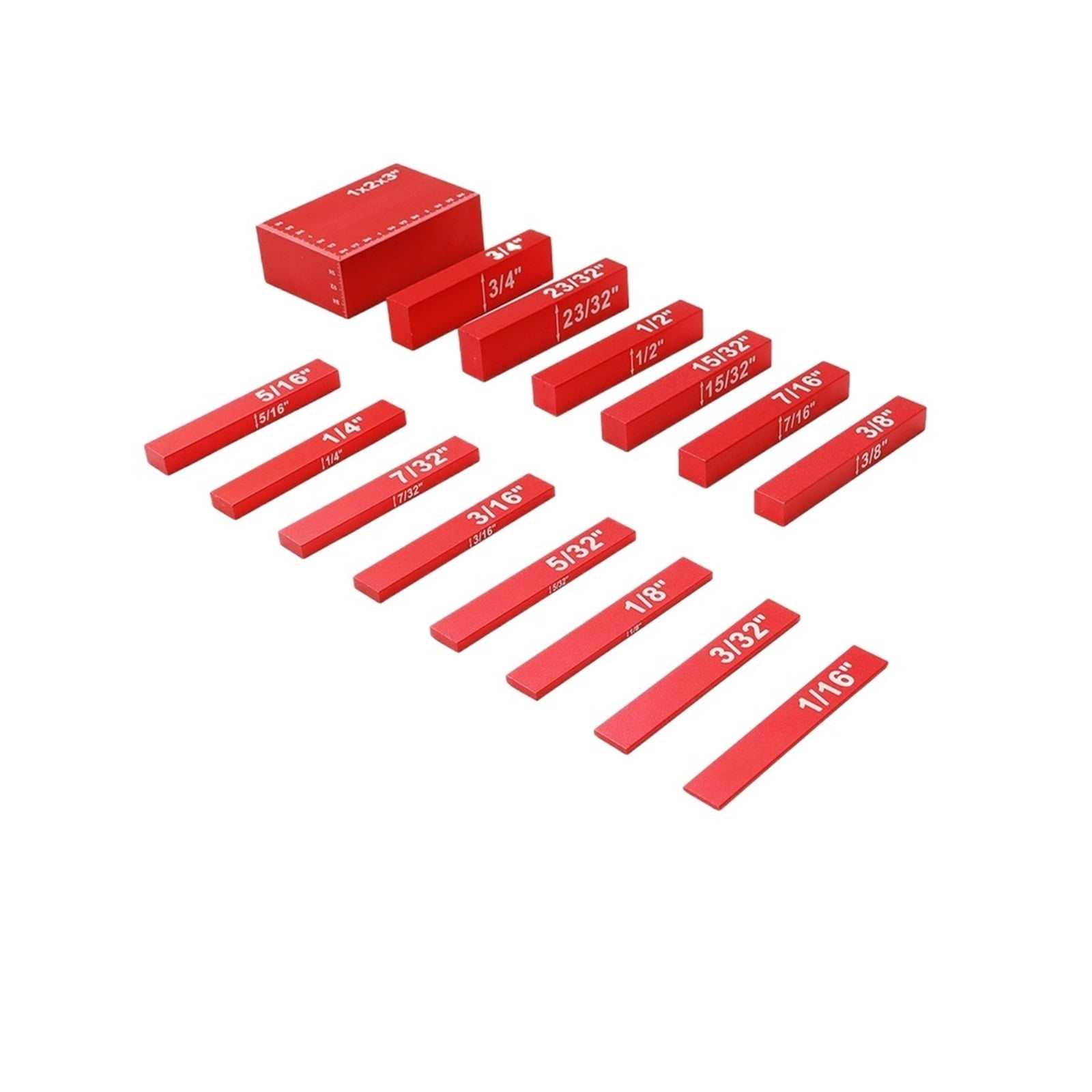 15pcs Setup Blocks Height Gauge Set Precision Aluminum Setup Bars For ...