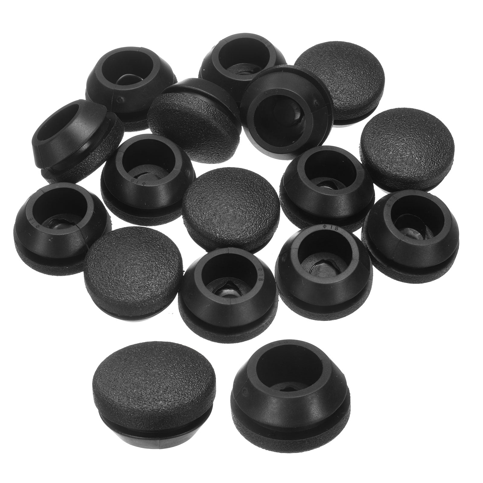 15pcs Silicone Rubber Hole Plugs, Arc Round Bottle Hole Stoppers for 18 ...