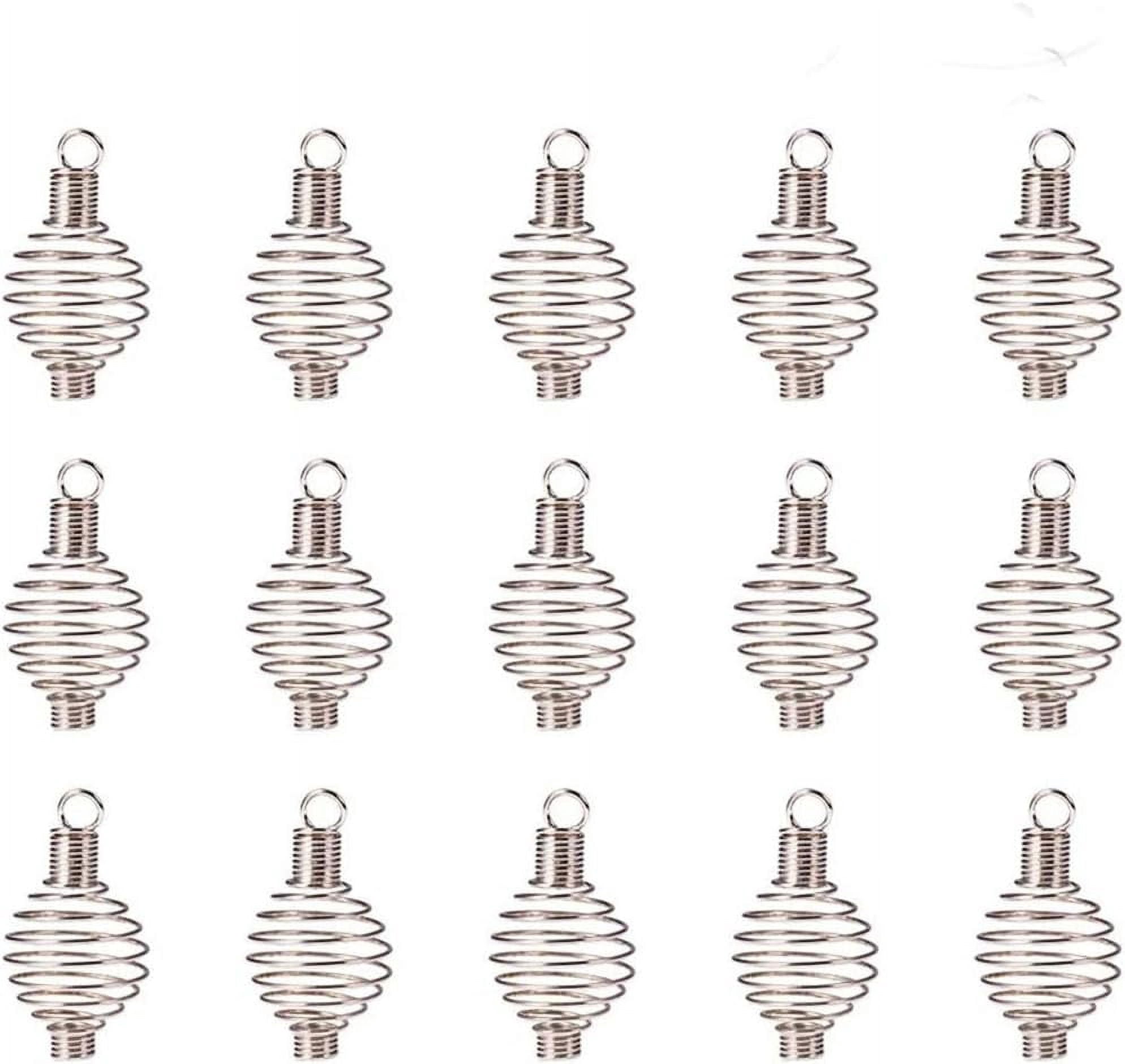 15pcs Stainless Steel Large Spiral Cages for Crystals and Gemstones ...