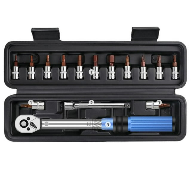 15pcs Torque Wrench Set 1/4 Drive 2-24Nm for Bike Repair and Maintenance - Walmart.com