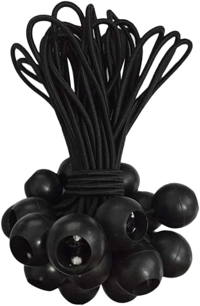 15pcs Trampoline Accessories Black Tarp Plastic Tarp Reusable Bungees ...