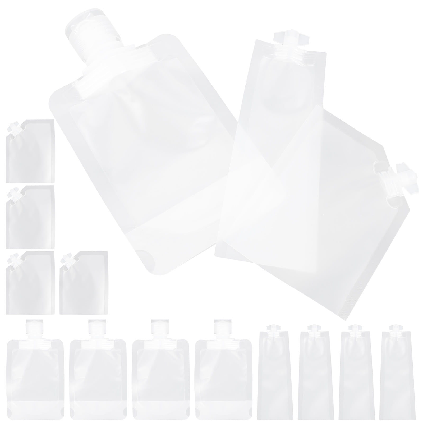 15pcs Travel Squeeze Pouch Portable Lotion Bag Reusable Plastic ...