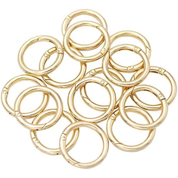 15pcs Trigger Spring O Rings Round Carabiner Clip Snap for Keyrings ...