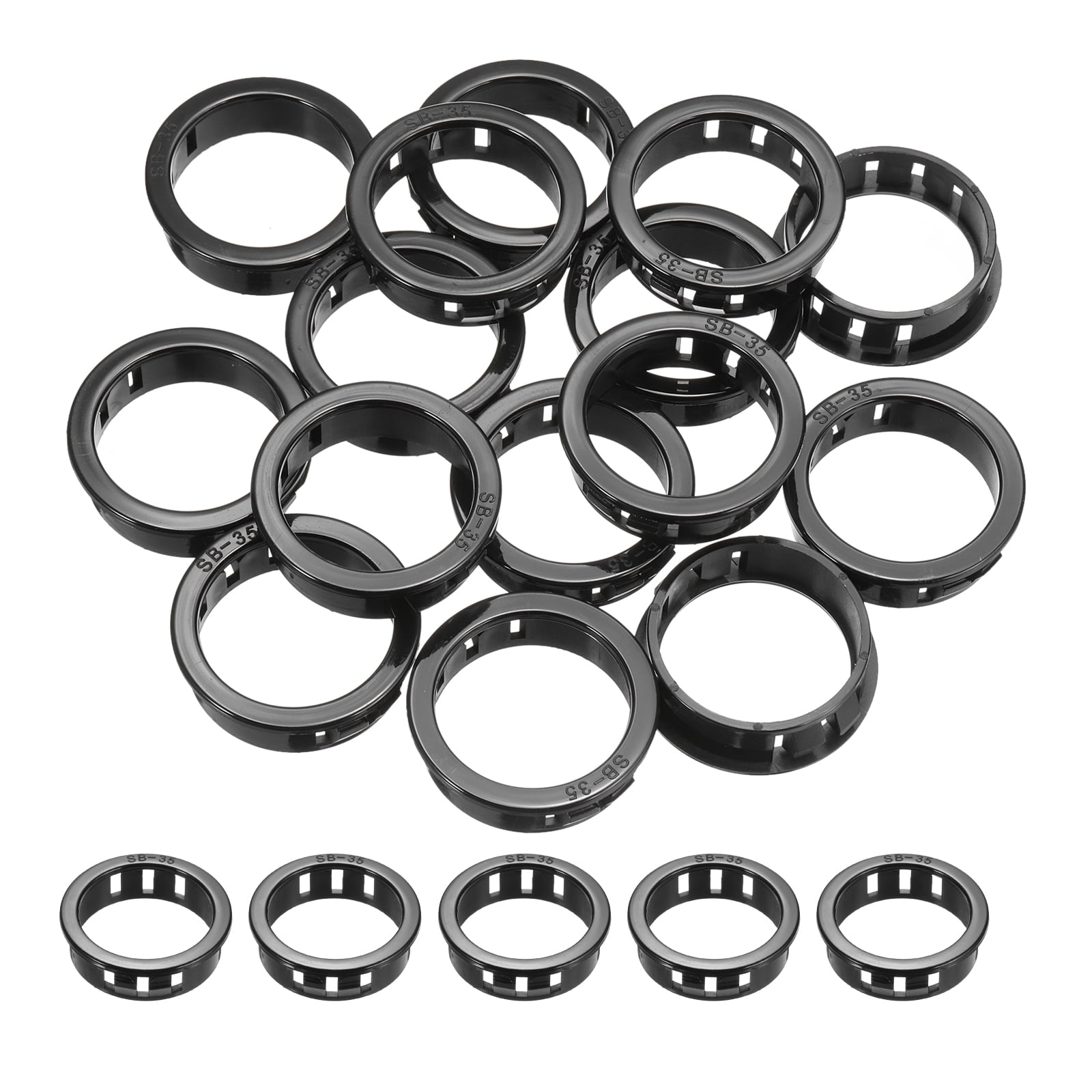 15pcs Wire Grommet, 34.6mm Mounting Dia Plastic Grommets Cable Hose ...