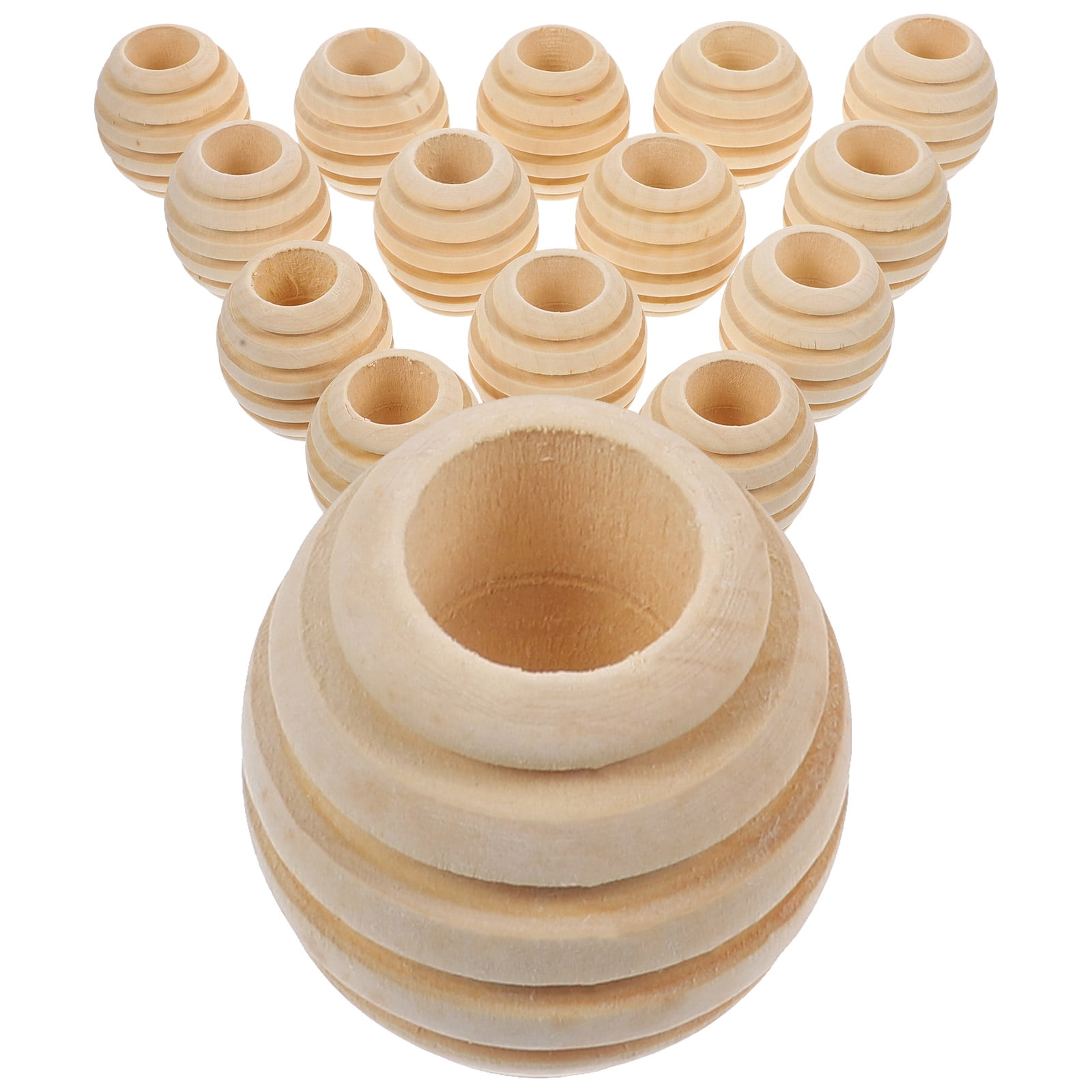 15pcs DIY Beehive Beads Garden Wooden Adornments Kit - Walmart.com