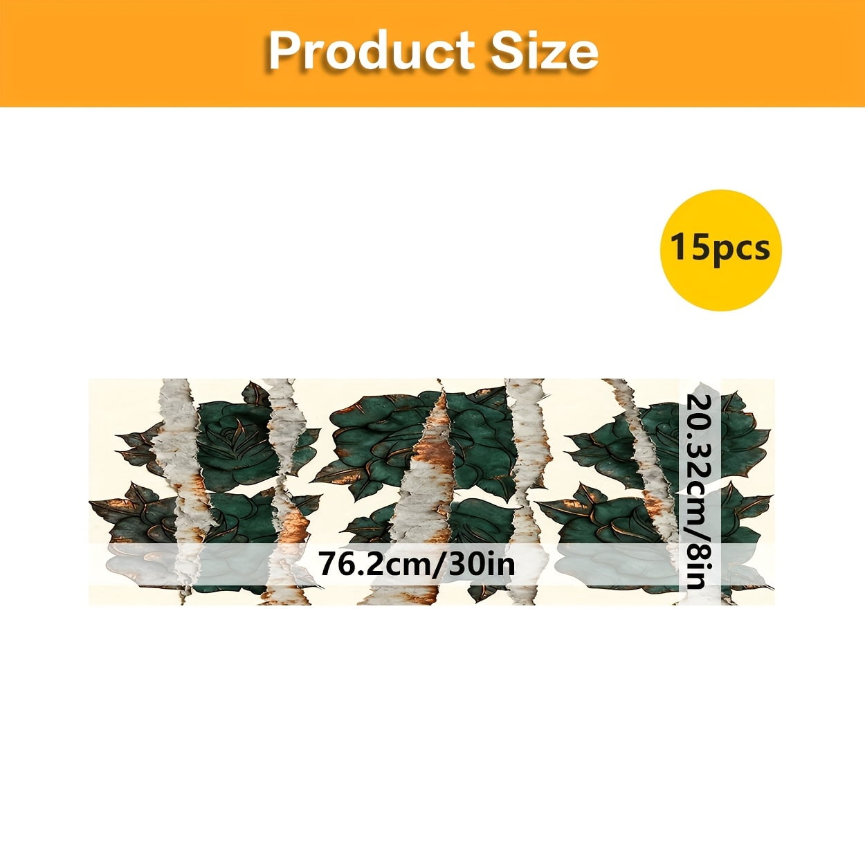 15pcs ZULIDA Non-Slip Stair Treads with Green Brown forest texture ...
