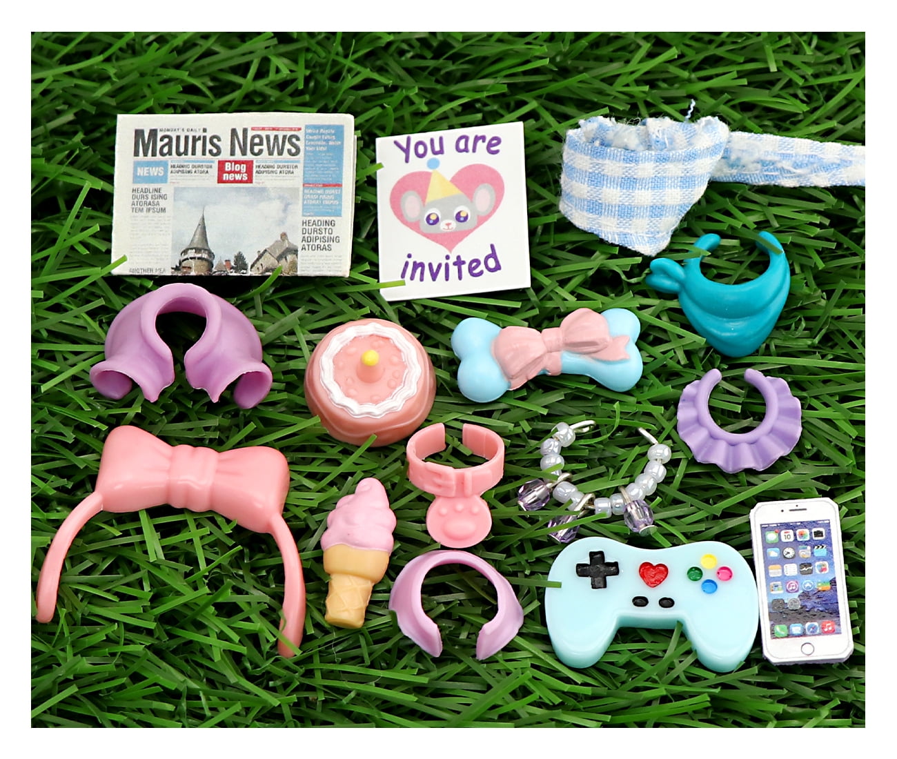 15pcs cute Accessories compatible with LPS Pets , including Scarf Ice ...