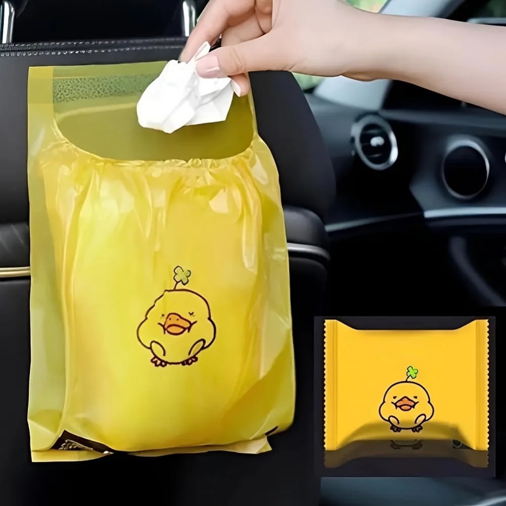 15pcs/pack Adhesive Car Trash Bag Disposable Car Interior Hanging Multi ...