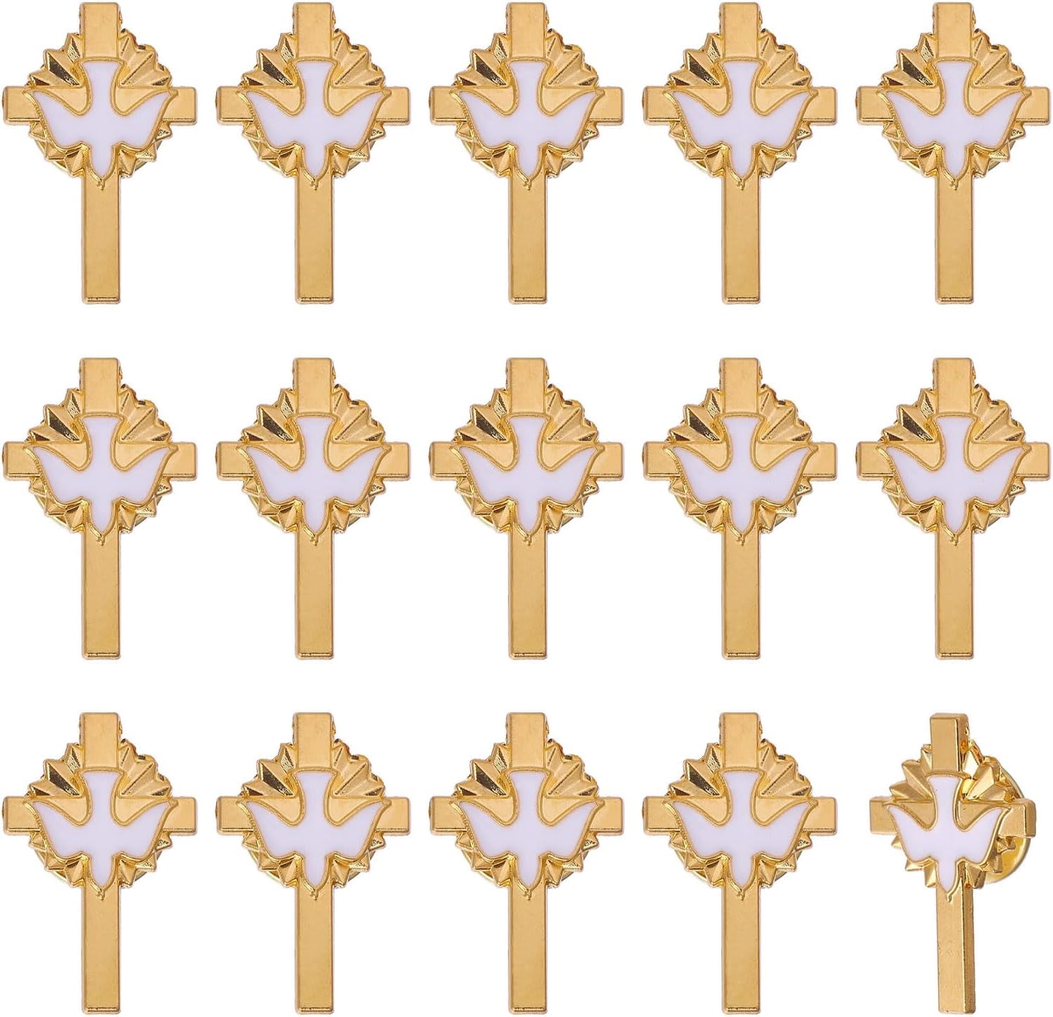 15pcs with Peace Dove Enamel Pins Lapel Pin Funeral Pins Dove Ribbons ...