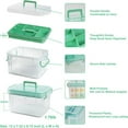15qt Clear Medicine Organizer Storage Box with Tray, Plastic First Aid ...