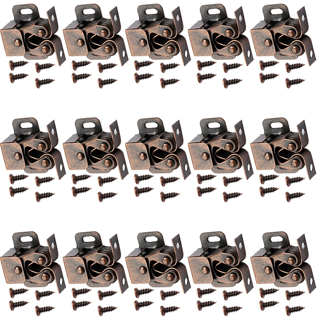 15set Cabinet Door Wardrobe Door Latches Double Roller Cabinet Latches ...