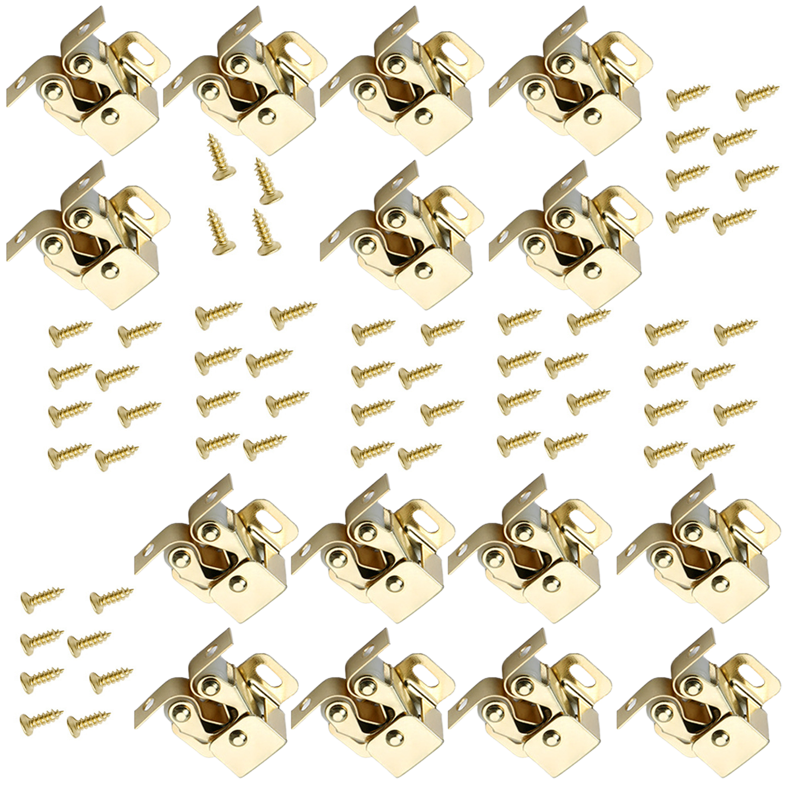 15set Door Close Latches Double Roller Cabinet Lock Latches Damper ...