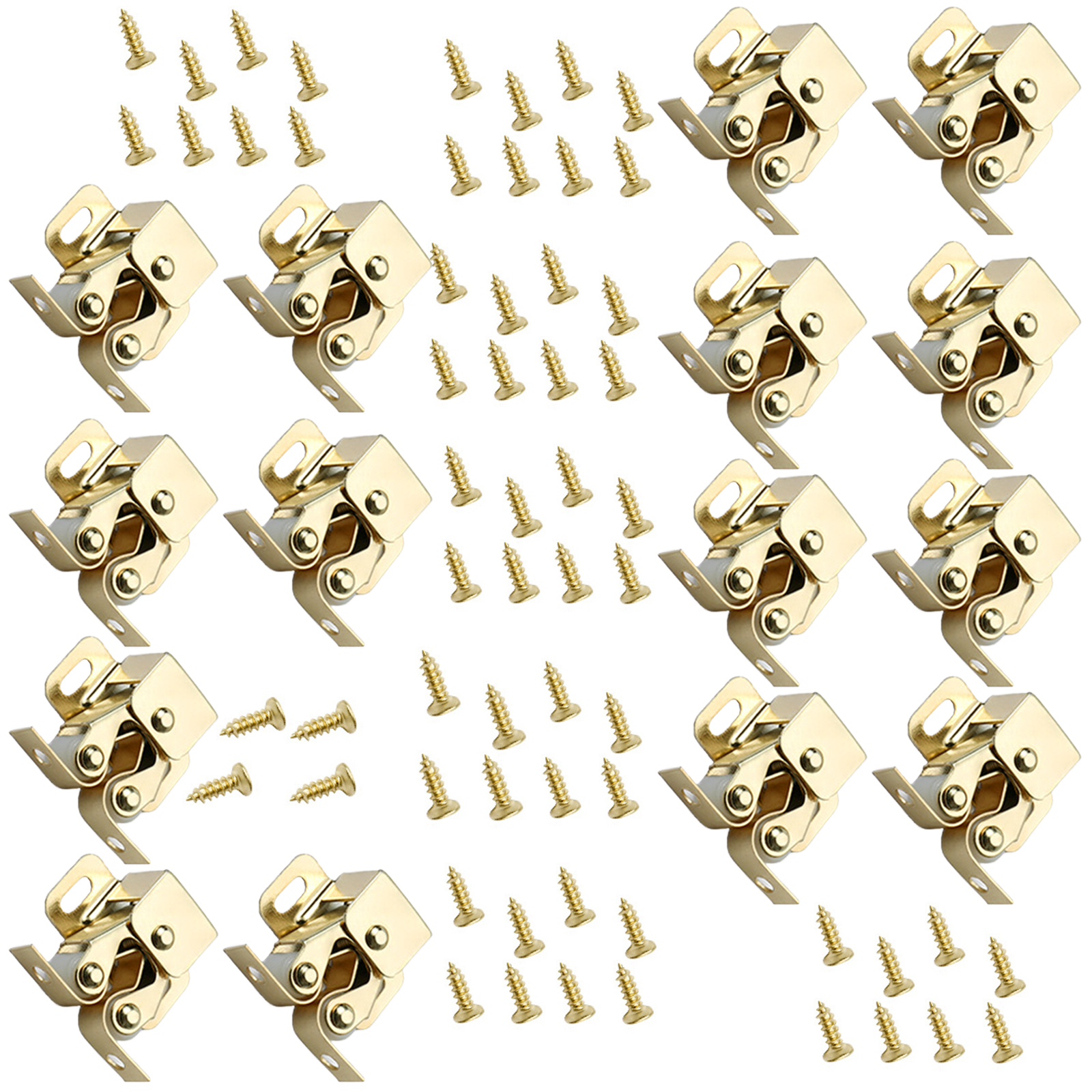 15set Door Close Latches Double Roller Cabinet Lock Latches Damper ...