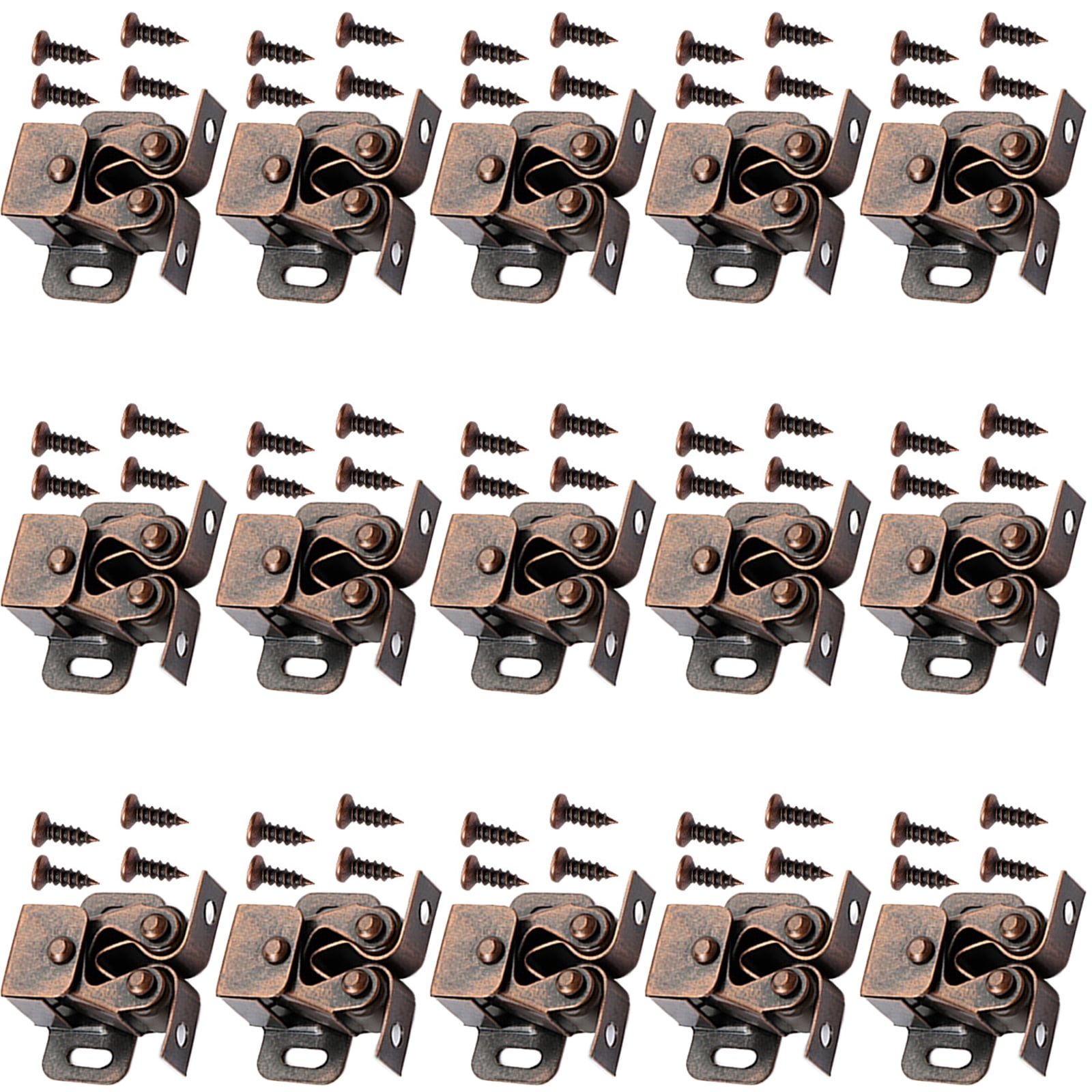 15set Furniture Catches Double Roller Cabinet Lock Latches Cabinet Door ...