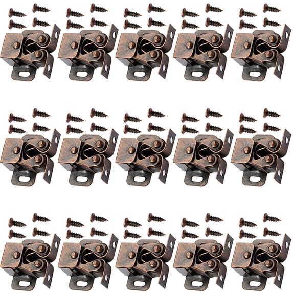 15set Furniture Catches Double Roller Cabinet Lock Latches Cabinet Door ...