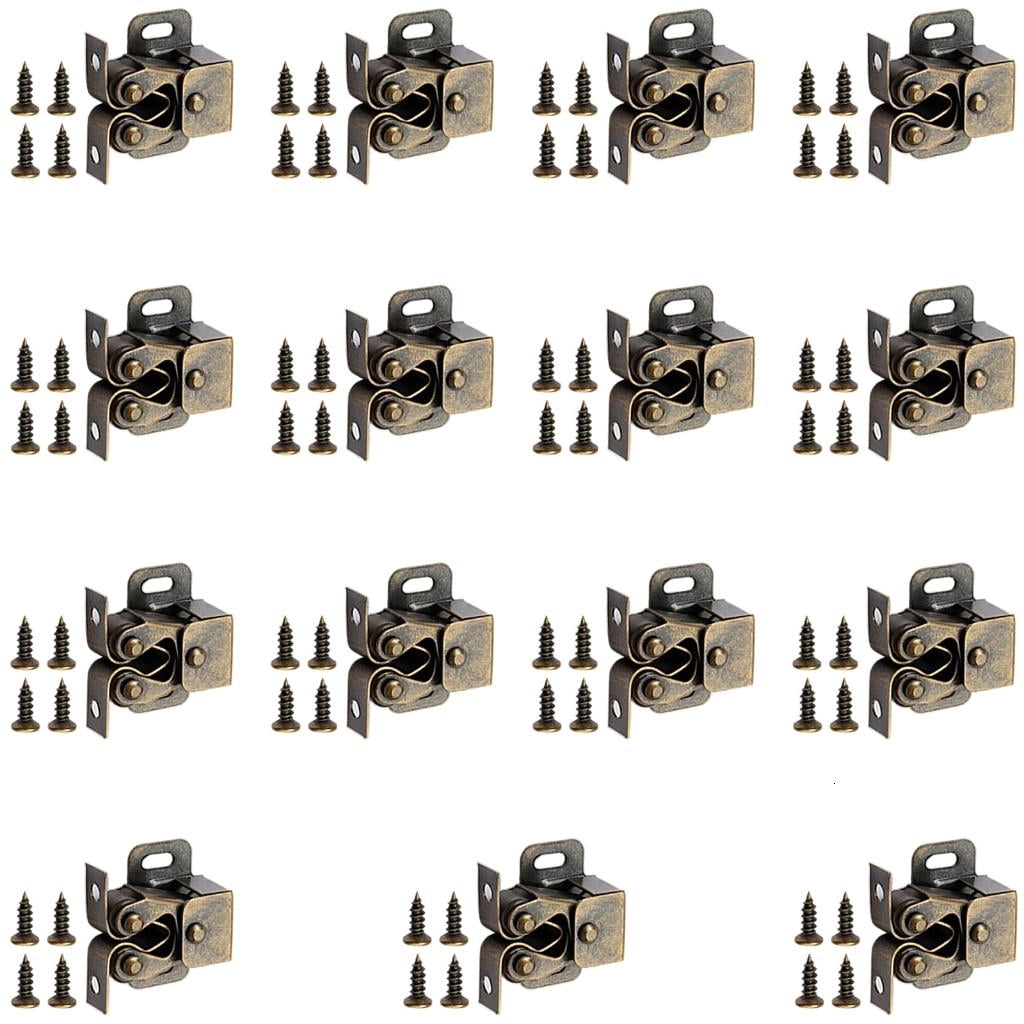 15set Furniture Catches Double Roller Cabinet Lock Latches Cabinet Door ...