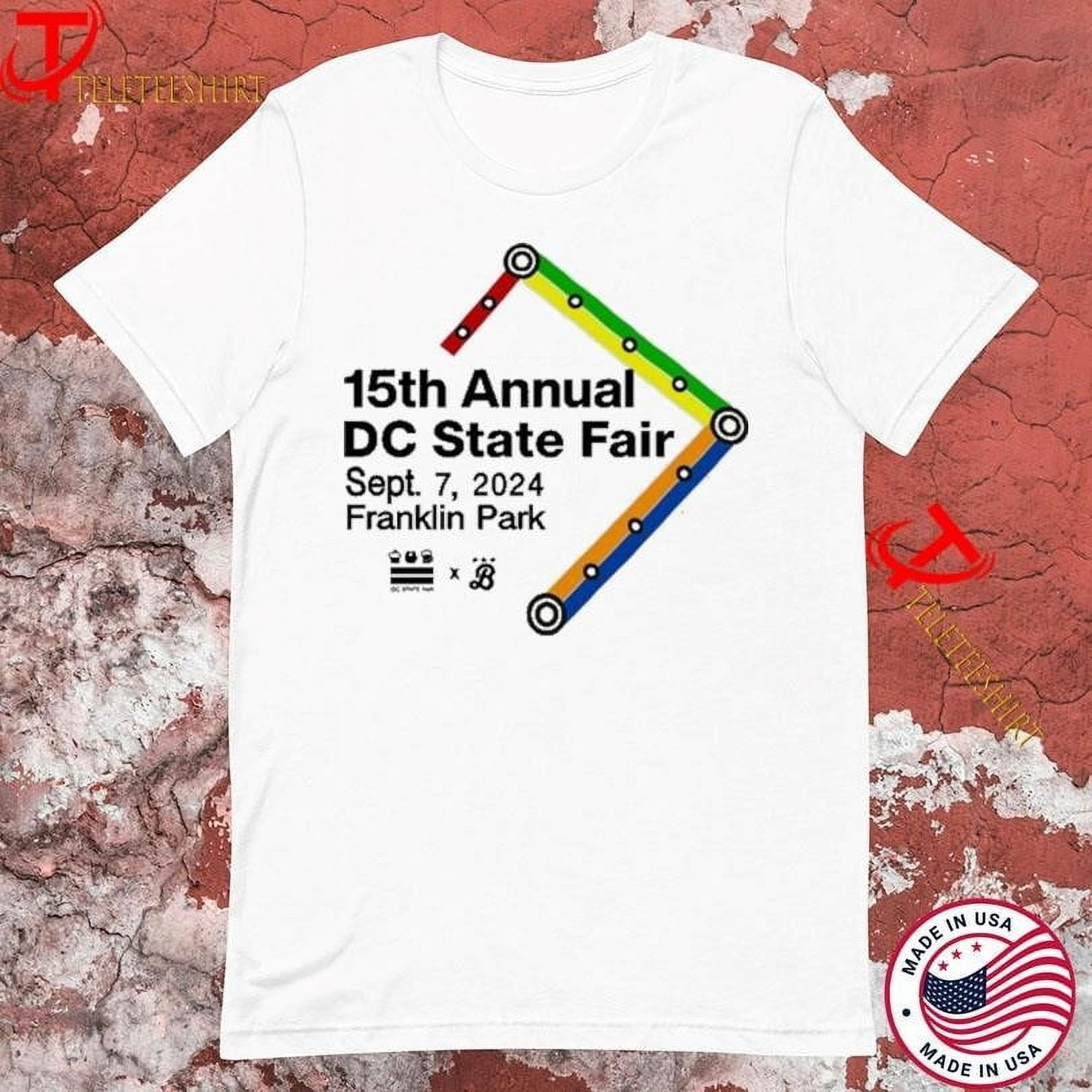 15th Annual Dc State Fair Sept 7 2024 Franklin Park T-shirts - Walmart.com