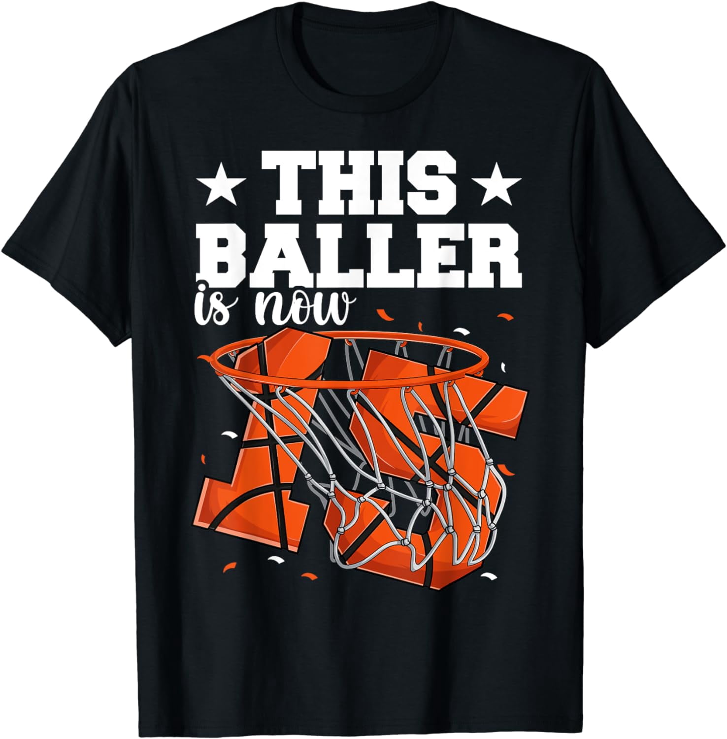 15th Birthday Basketball Shirt Boys, Baller 15 Year Old Bday T-Shirt ...