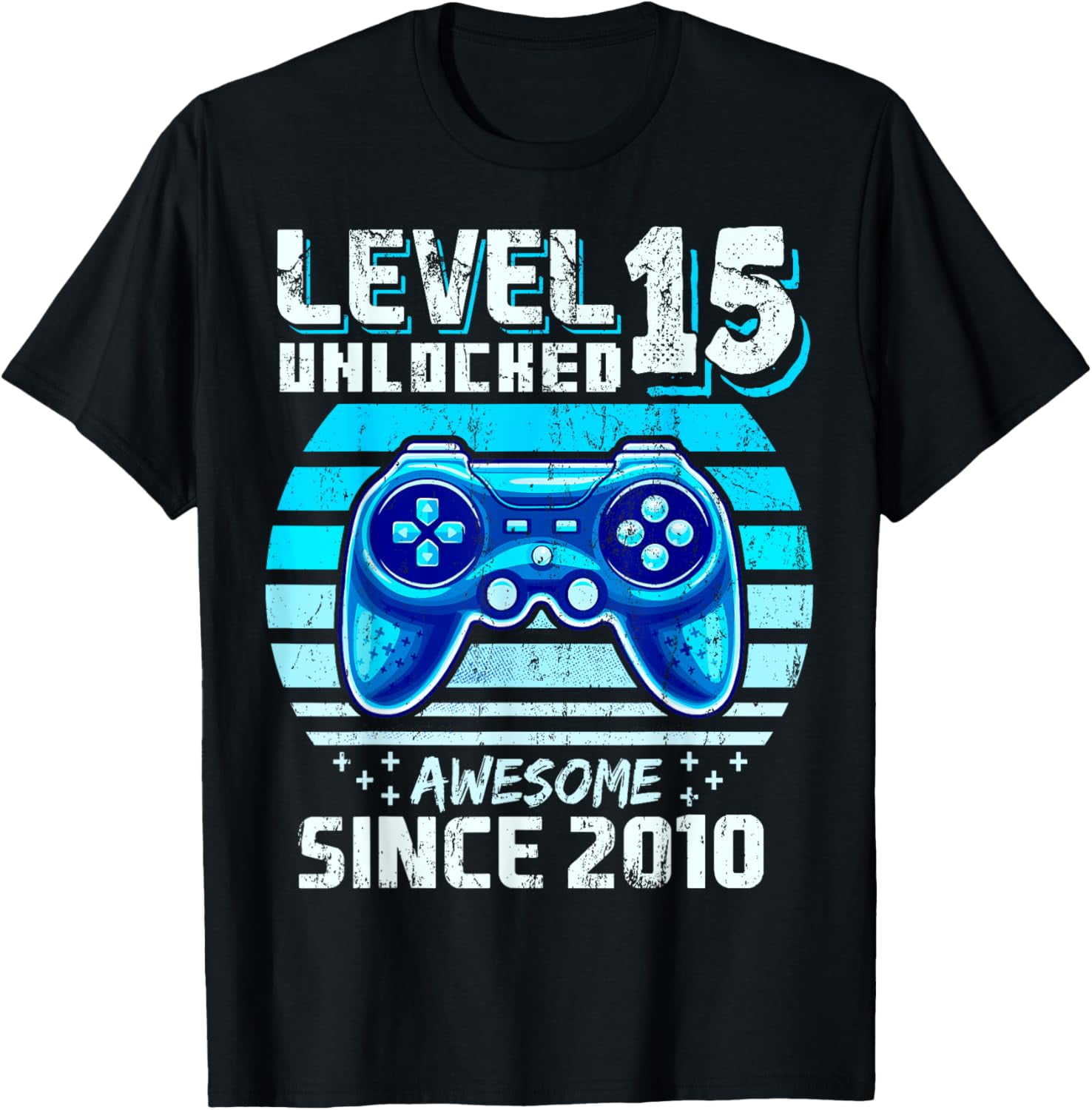 15th Birthday Boy Level 15 Gamer 15 Year Video Game Party T-Shirt ...