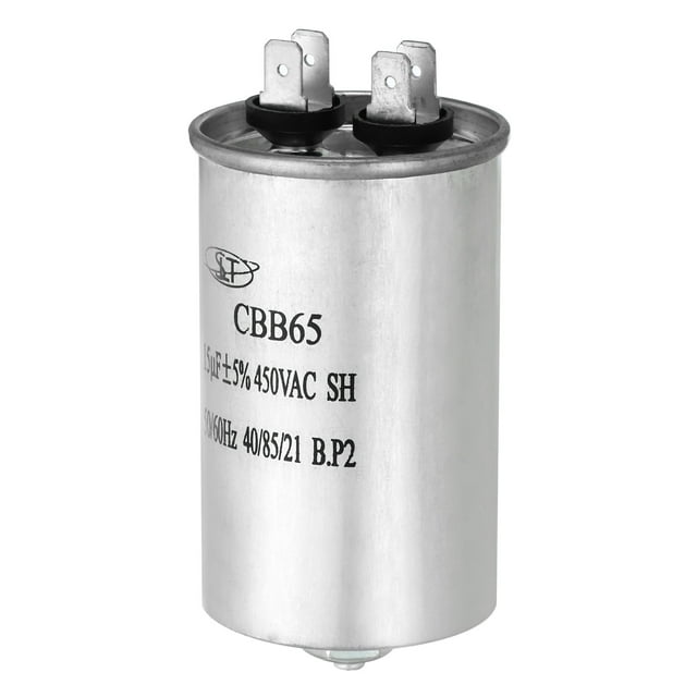 15uF 15MDF 450VAC Fan Start Capacitor, CBB65 Circular Run Capacitor with Screws for Air ...