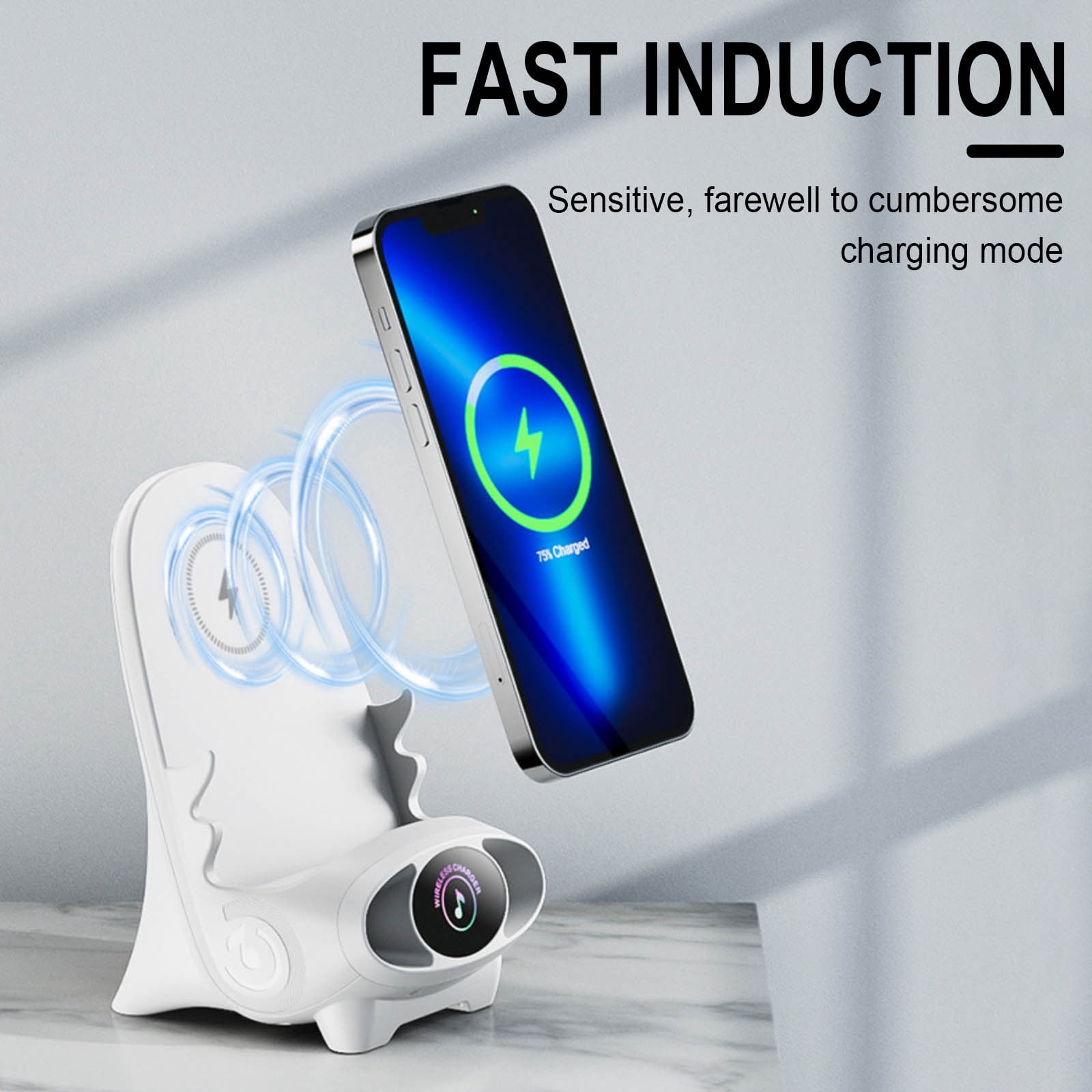15w Fast Wireless Charger, Portable Mini Chair Charger, Slim Design ...