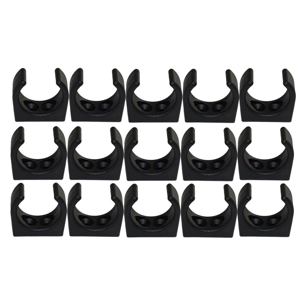 15x Black 32MM Boat paddle Oar Mount Holder Hook Push Pole Clips For ...