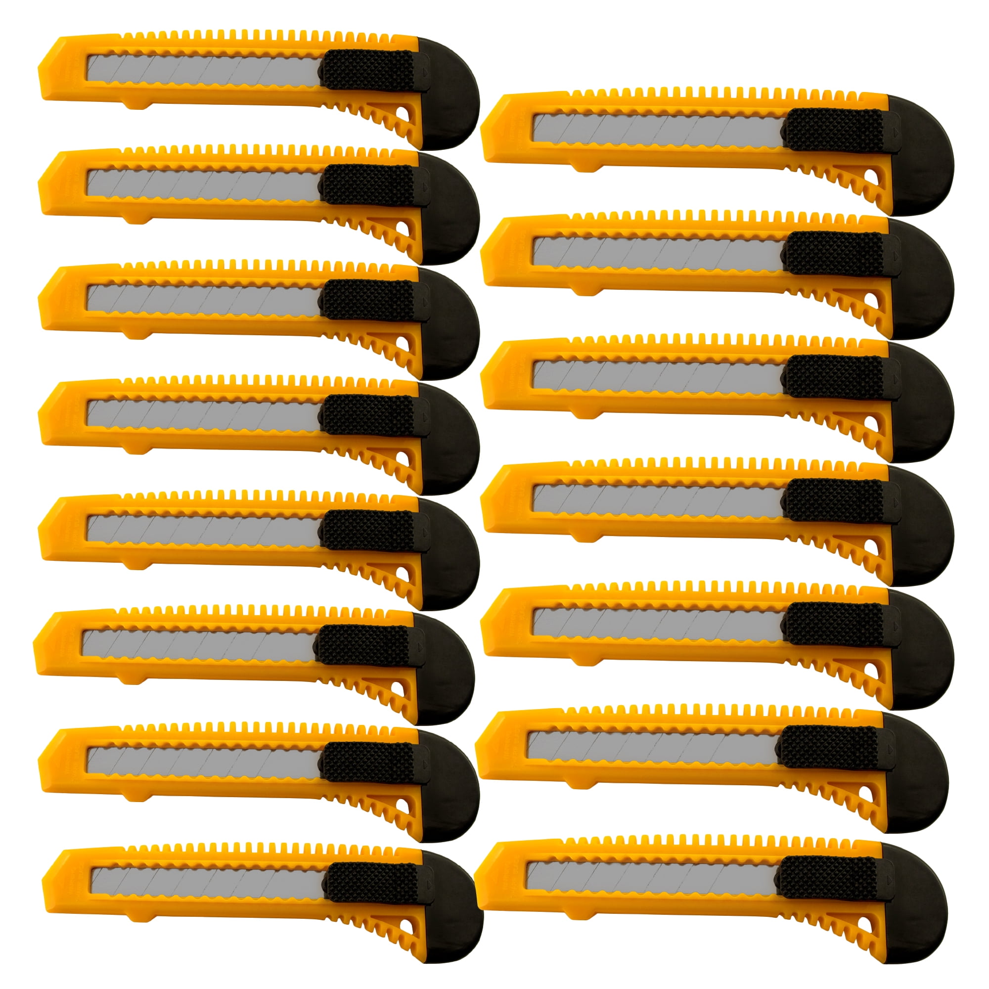 15x Bulk Yellow Utility Knife Box Cutters Snap Off Blade - Walmart.com