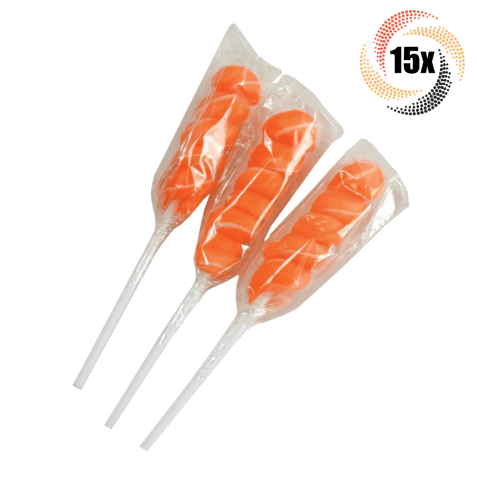 15x Pops Albert's Color Splash Orange Flavor Twist Pops Candy | .42oz ...