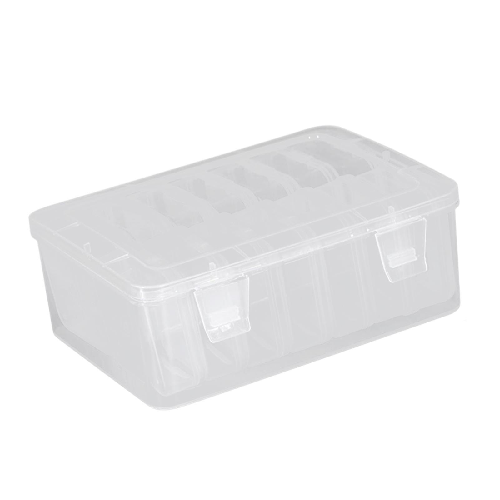 15x Small Clear Bead Storage Containers Boxes with Hinged Lid for Rings ...