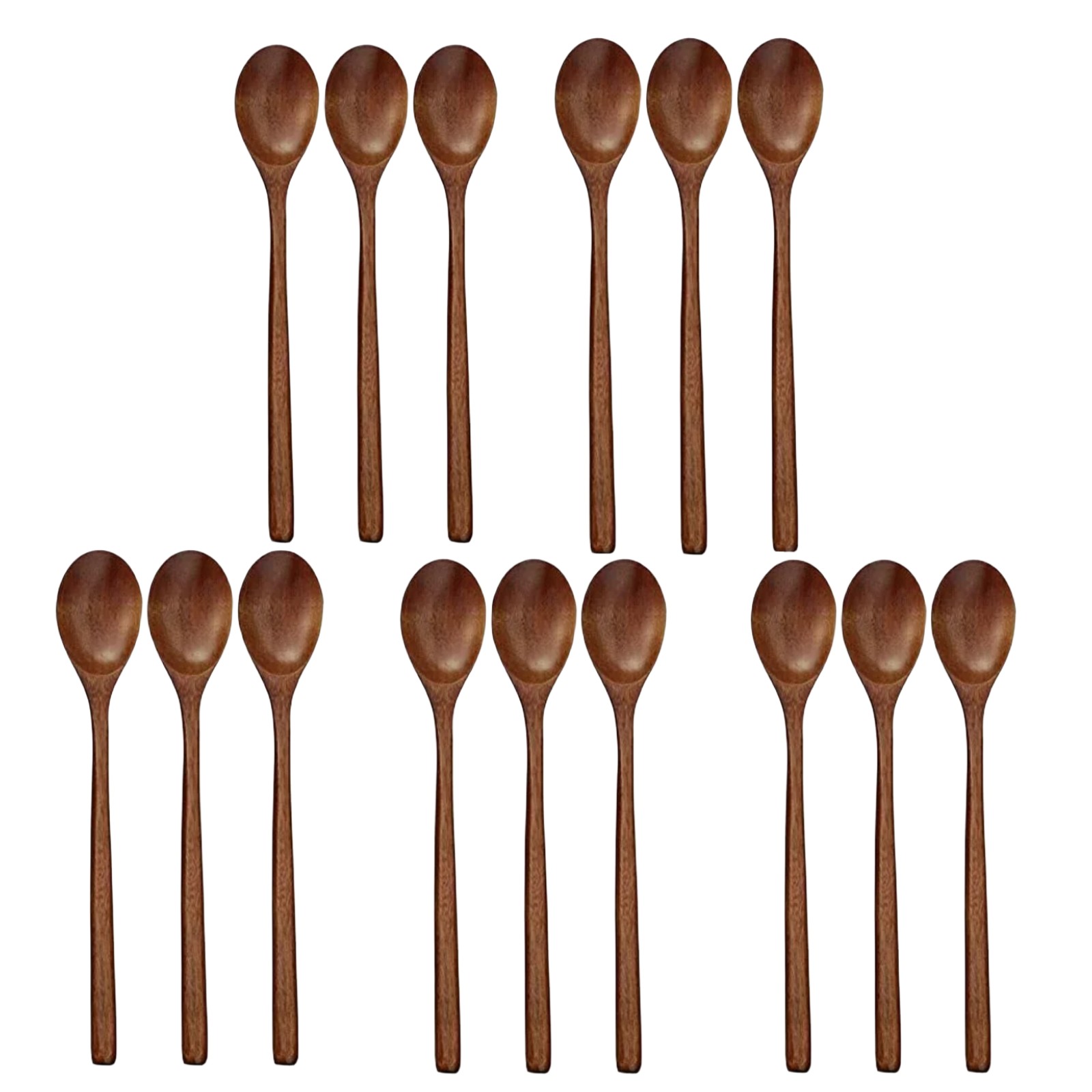 Handy Housewares 3 piece Long Handle Wooden Mixing Spoon Set - 10", 12 ...