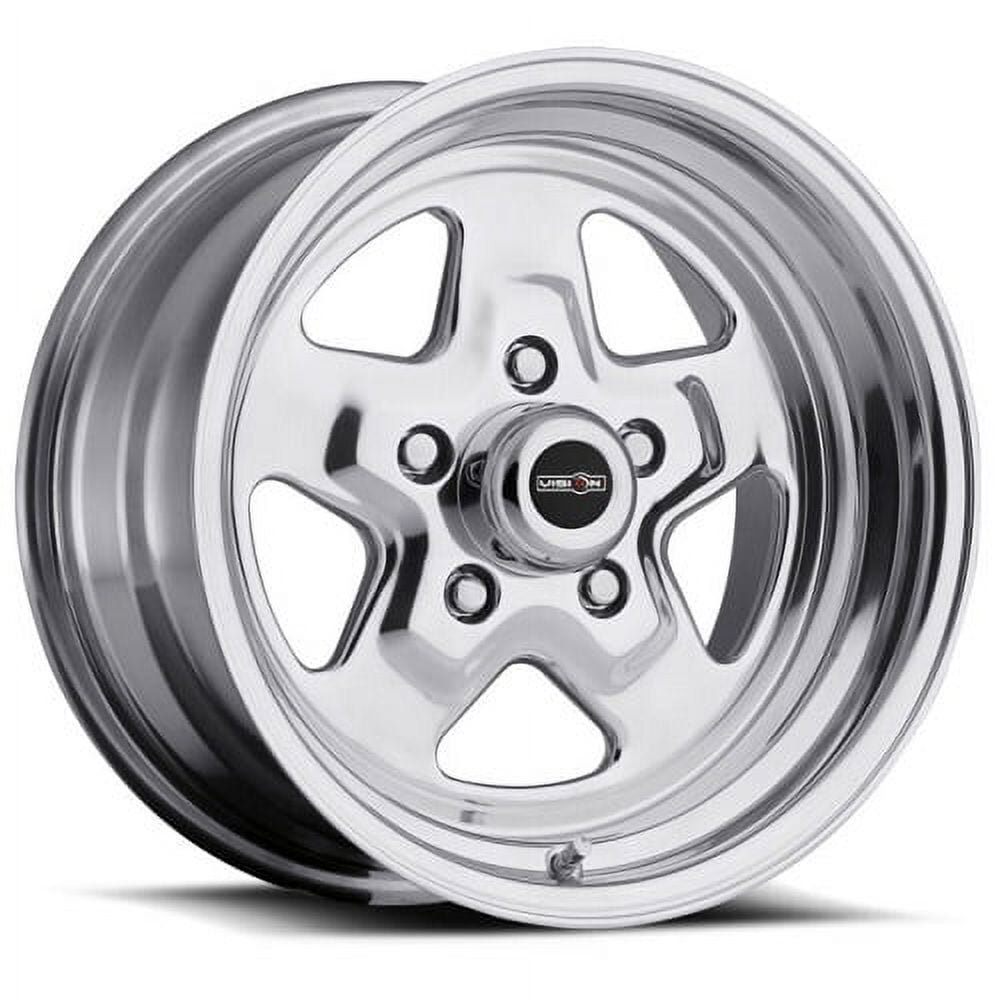 15" Vision American Muscle 521H Nitro Polished Wheel 15x10 5x4.5 Rim ...