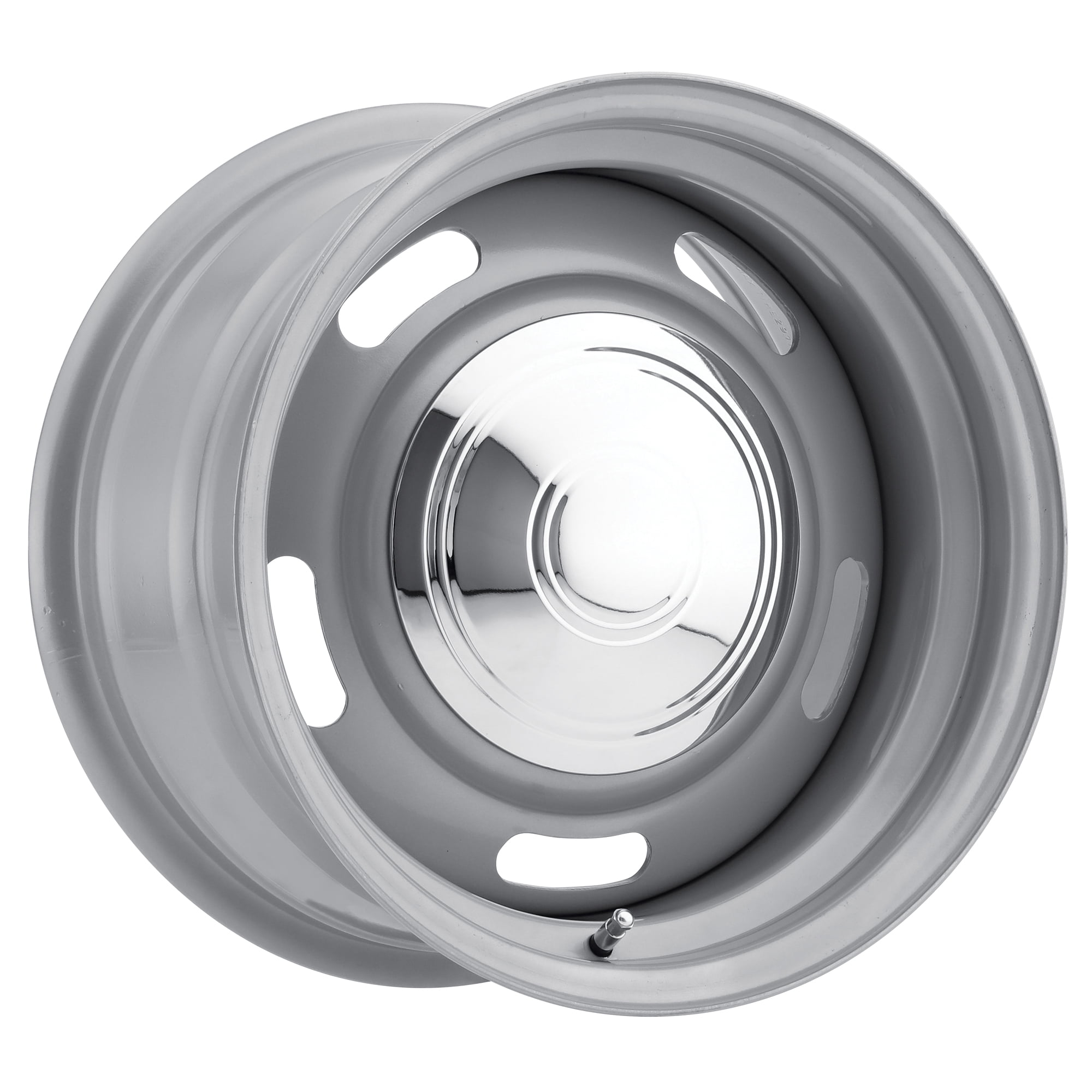 American Muscle 15x10 55 Rally Silver Wheel 5x5 (-32mm) Powder Coated ...