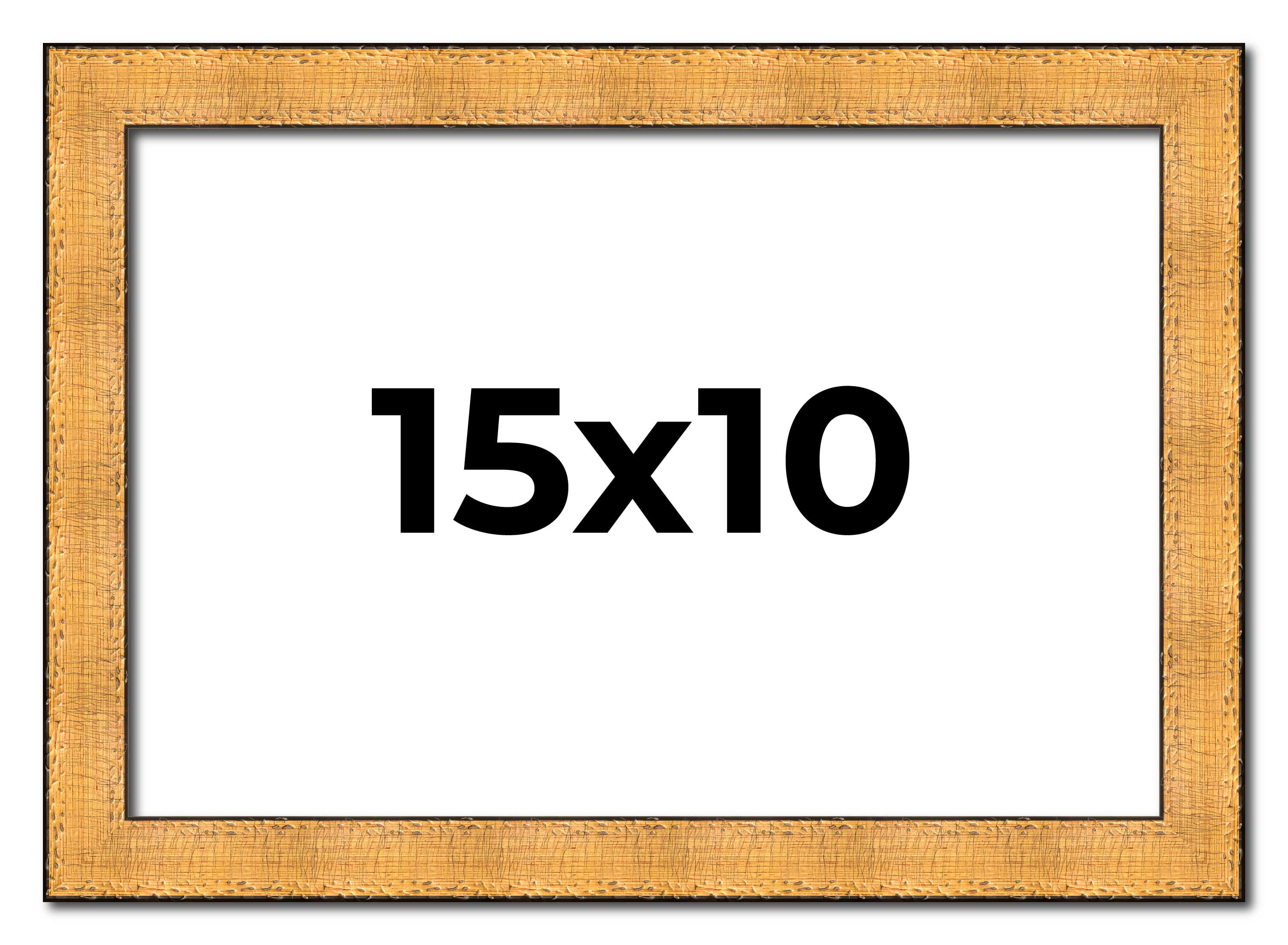 15x10 Frame Gold Rustic Solid Wood Picture Frame | 1.25 Inch Wide ...