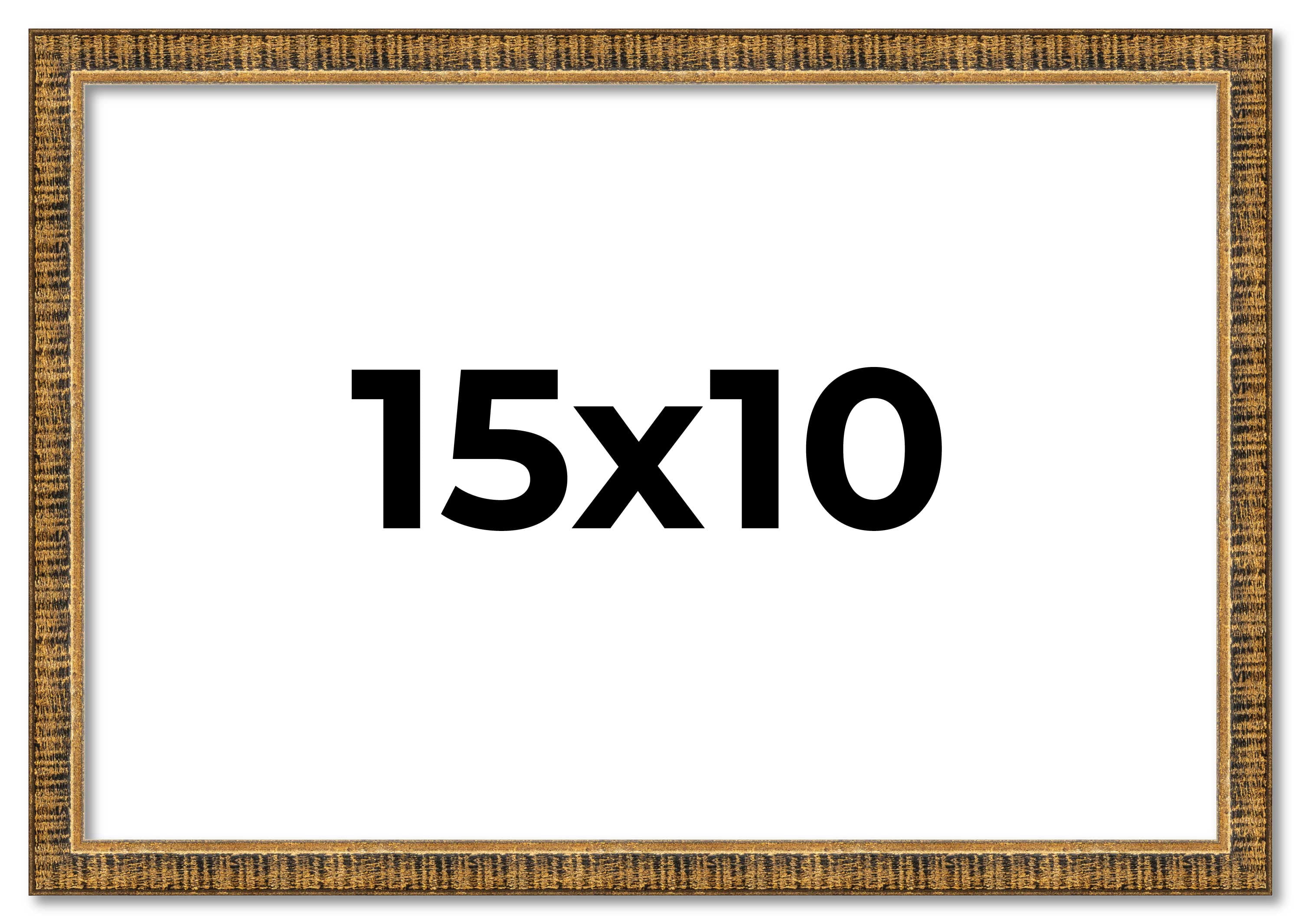 15x10 Frame Gold Solid Wood Picture Frame - Complete Modern Photo Frame ...