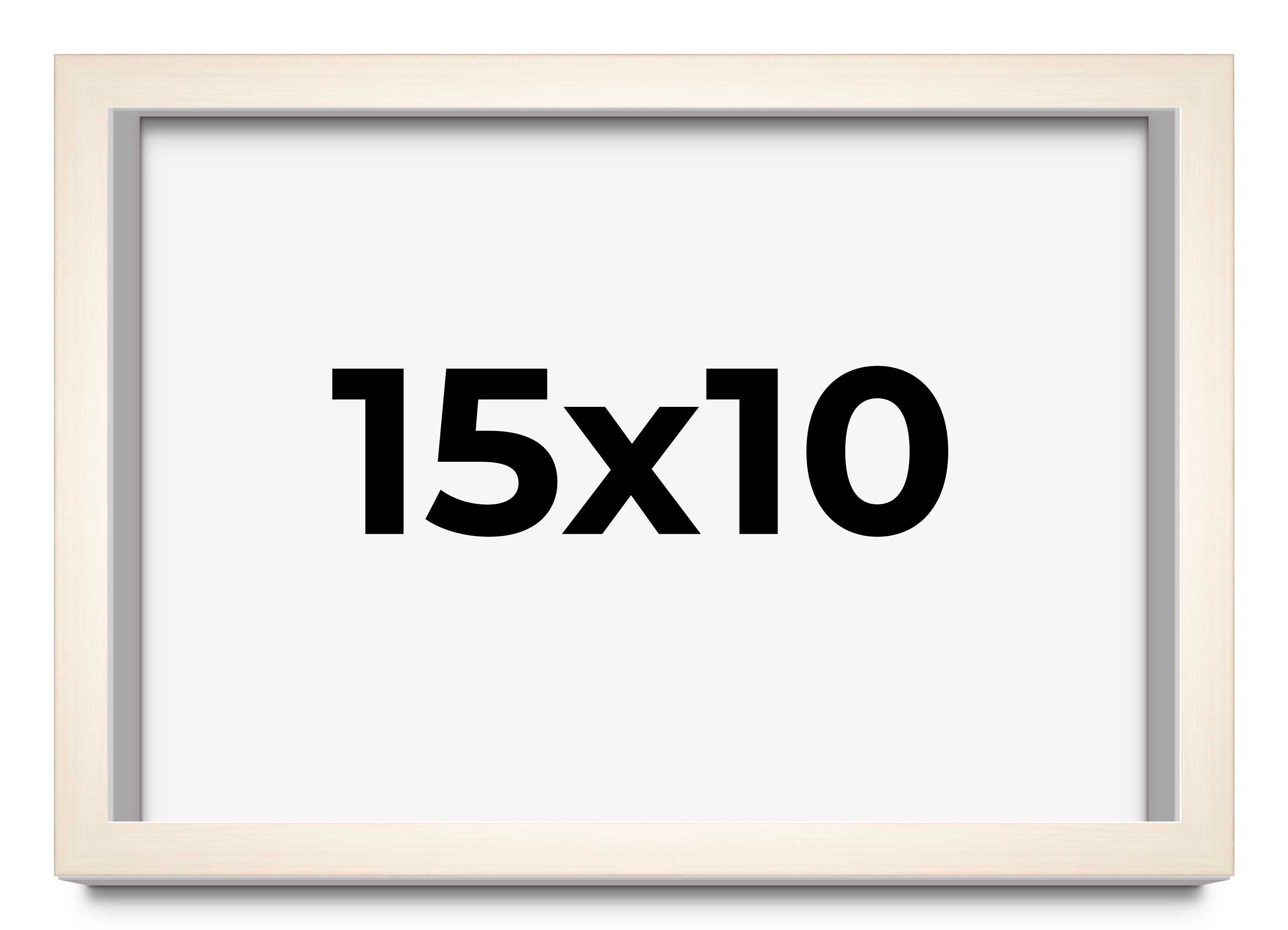 15x10 Frame White Wash Solid Wood Picture Frame | 0.8125 Inch Moulding ...