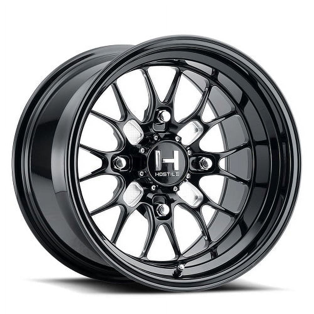 15x10 Hostile UTV HF11 Boost Gloss black & Milled FORGED Wheel 4x156 ...