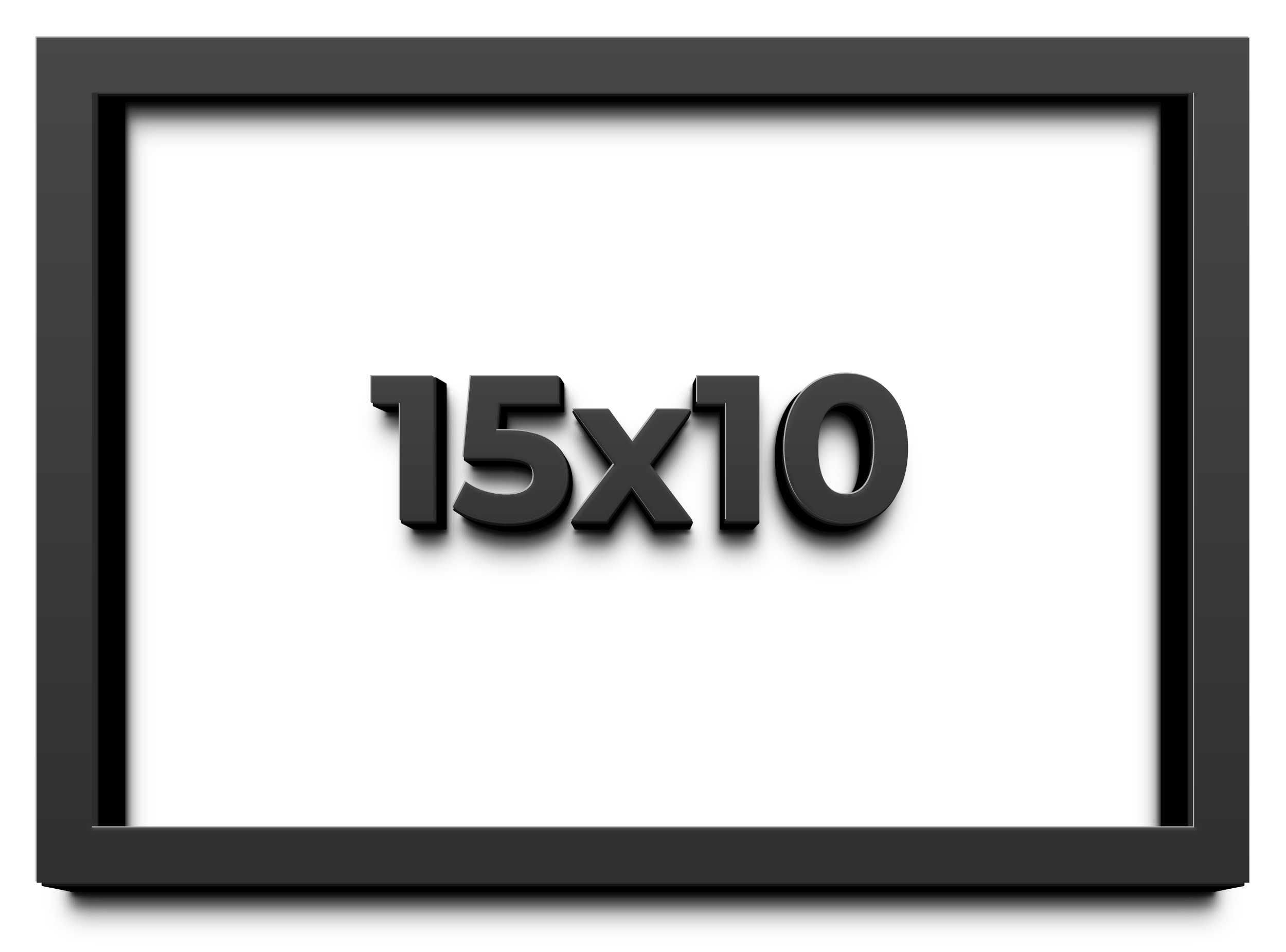 15x10 Shadow Box Frame Black | 1 inches Deep Real Wood Contemporary ...