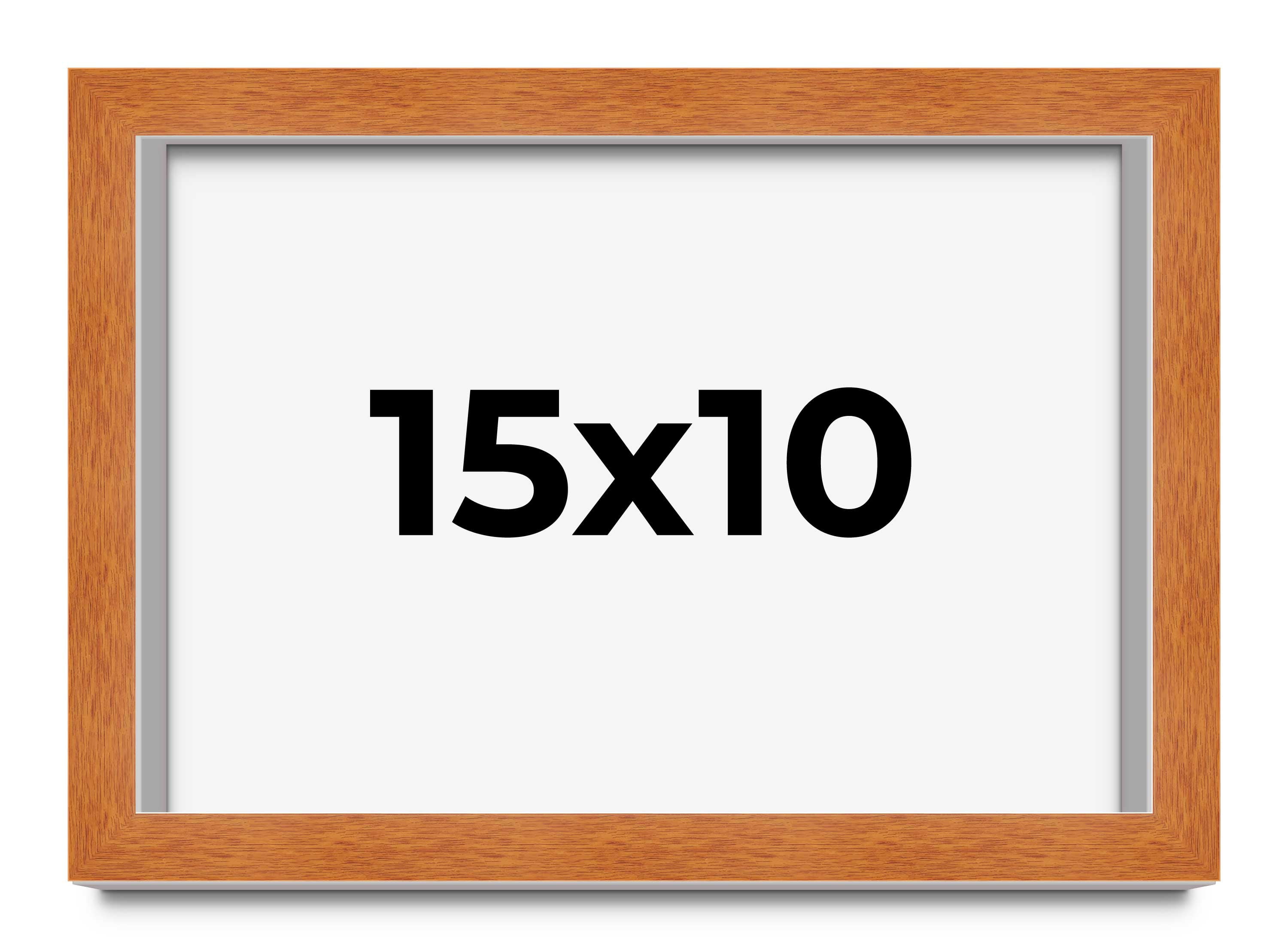 15x10 Shadow Box Frame Brown | 0.875 Inches Deep Real Wood Contemporary ...