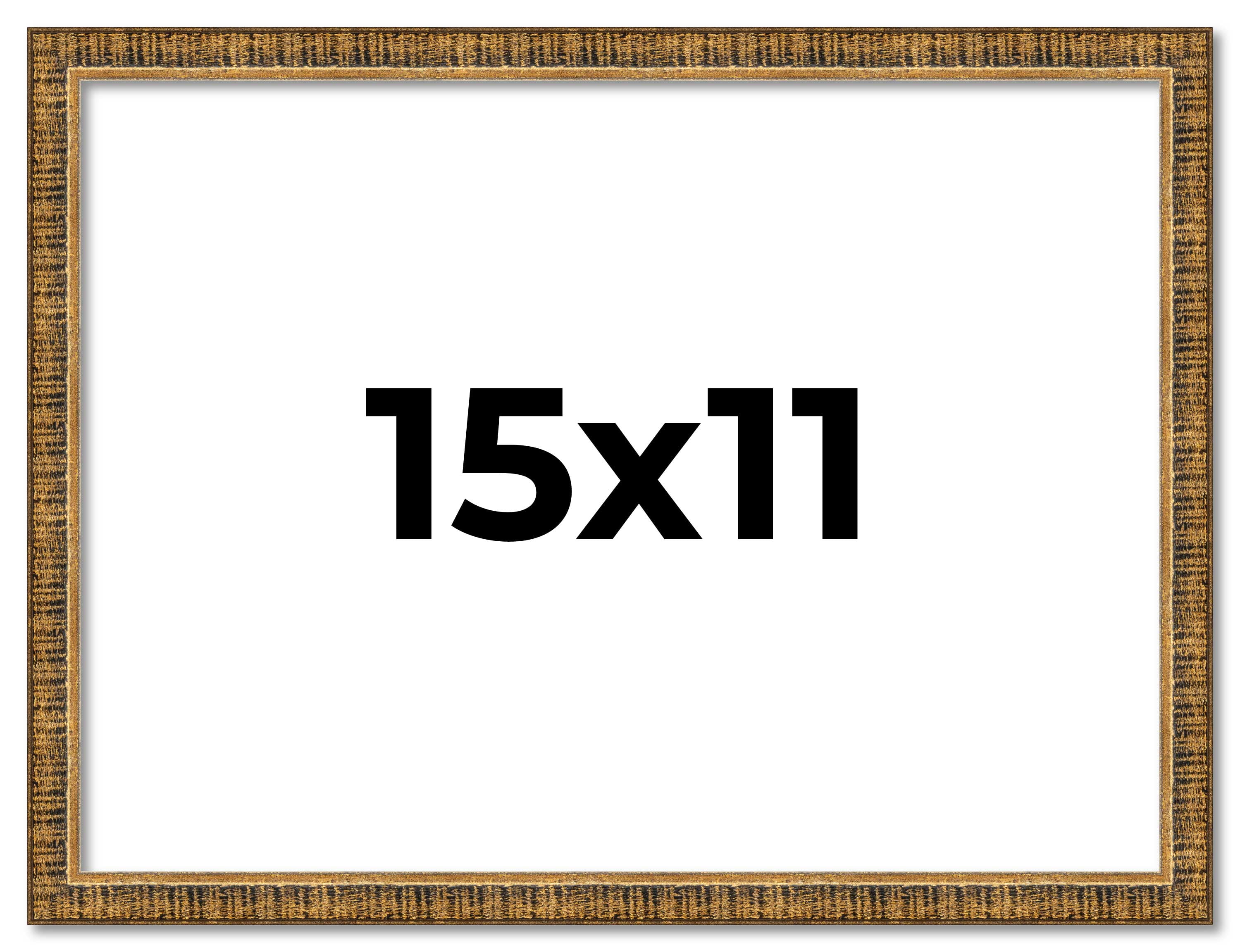 15x11 Frame Gold Picture Frame - Complete Modern Photo Frame Includes ...