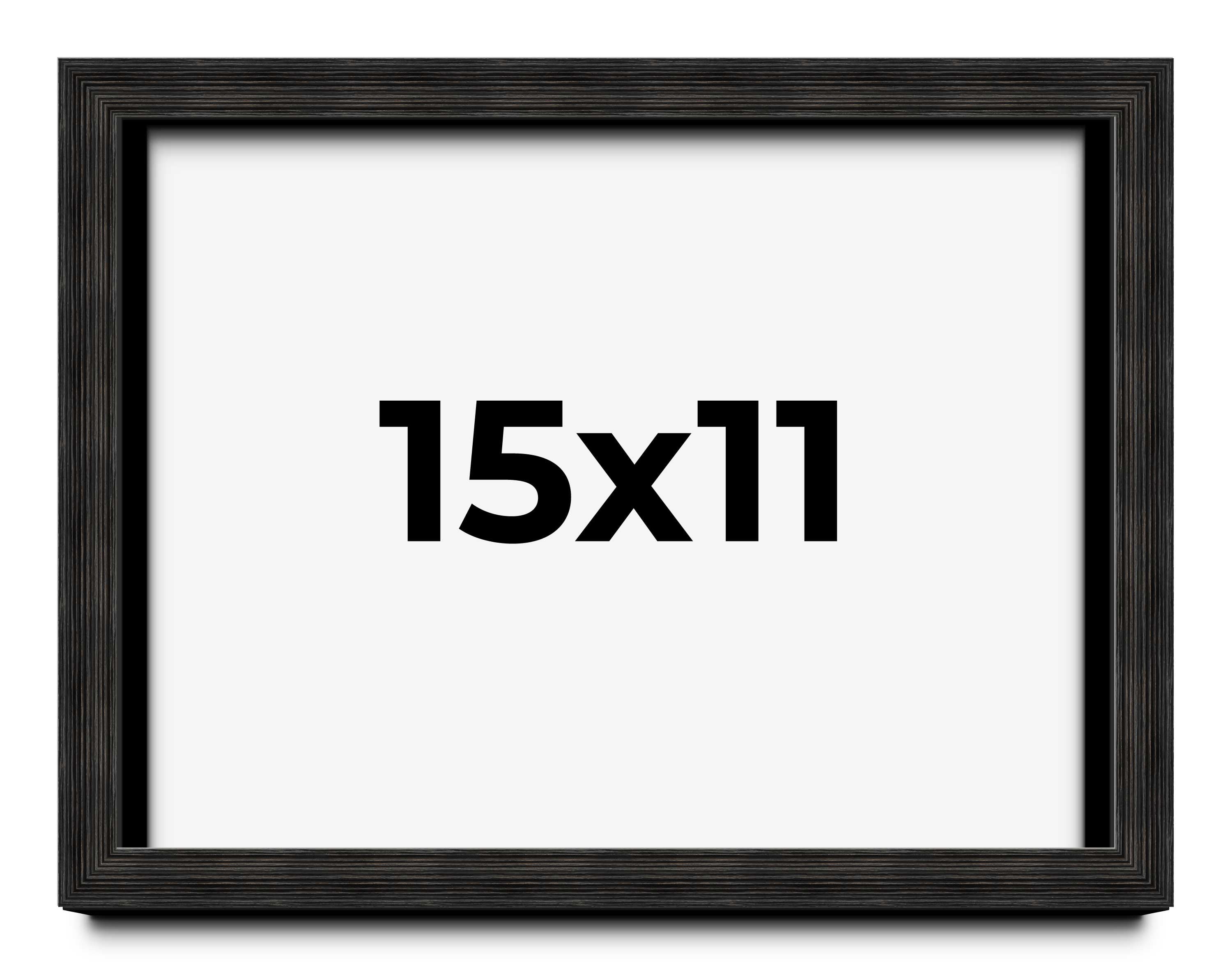 15x11 Shadow Box Black Rustic Barnwood Display Frame | 1.125 Inch Deep ...