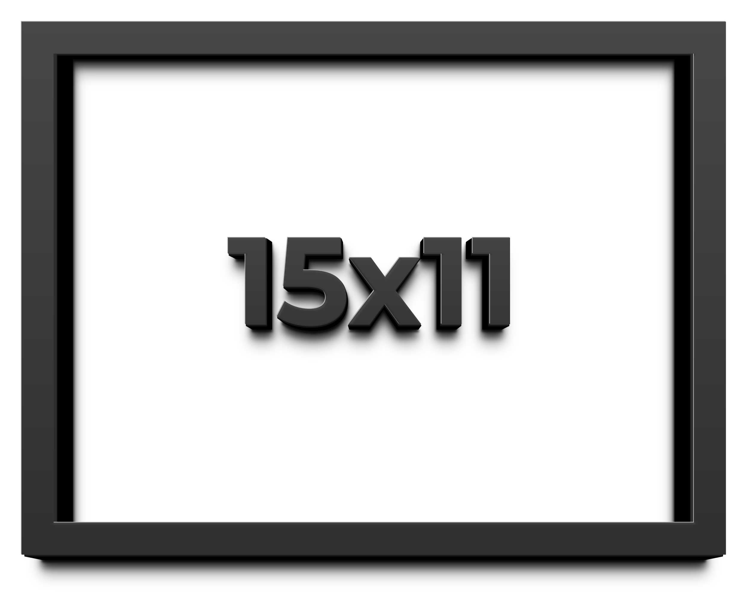 15x11 Shadow Box Frame Black | 1 inches Deep Real Wood Contemporary ...
